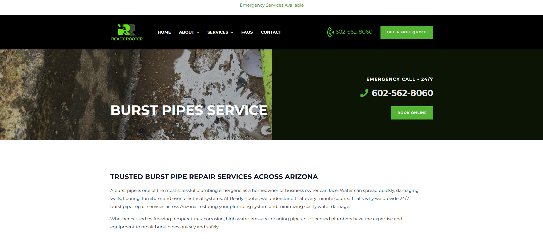 Burst Pipes Chandler AZ | 24/7 Emergency Plumbing Repairs